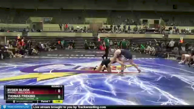 138 lbs Round 3 (4 Team) - Ryder Block, Waverly - Shell Rock vs Thomas ...