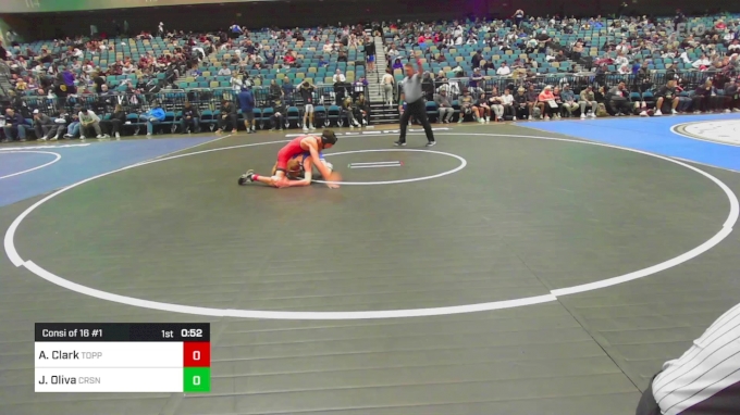 113 lbs Consi Of 16 #1 - Audon Clark, Toppenish vs Jesse Oliva, Carson