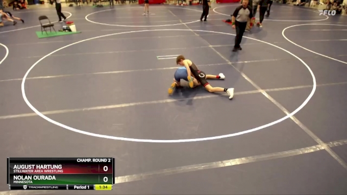 102 lbs Champ. Round 2 - Nolan Ourada, Minnesota vs August Hartung ...