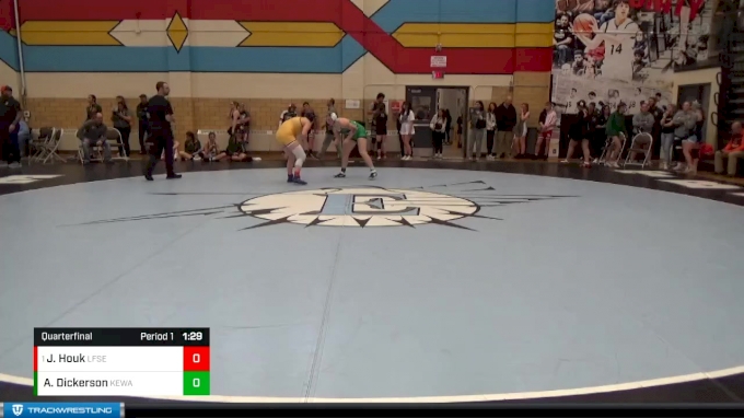 155 lbs Quarterfinal - Josie Houk, Lingle-Ft. Laramie/Southeast vs Abby ...