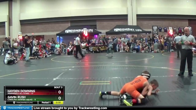 75 lbs Round 1 (6 Team) - Hayden Downing, Panhandle All-Stars vs Gavin ...