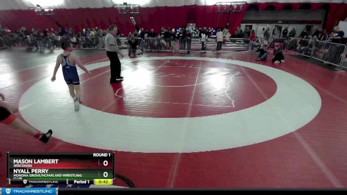 84-92 lbs Round 1 - Mason Lambert, Wisconsin vs Nyall Perry, Monona ...