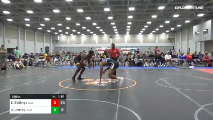 220 lbs 3rd Place - Emmanuel Skillings, Young Guns Black vs Dorian ...