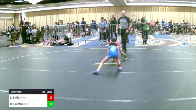 46 lbs 3rd Place - Lilah Miller, Rancho Bernardo WC vs Brandon Palafox ...