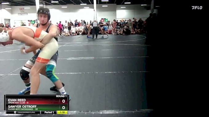 132 lbs Round 1 (6 Team) - Sawyer Ostroff, Flickr Boyz Batarangs vs Evan Reed, Spear Mat Club