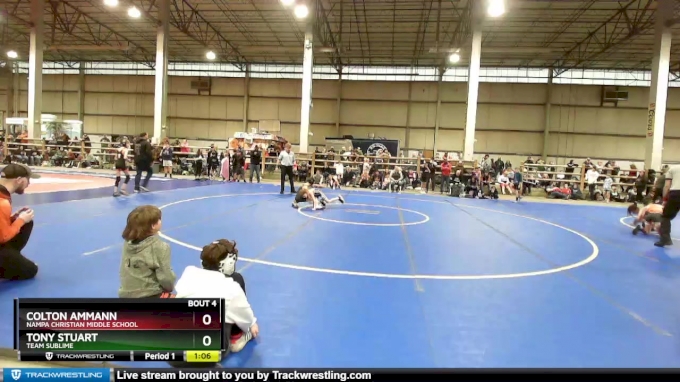 70 lbs Champ. Round 1 - Tony Stuart, Team Sublime vs Colton Ammann, Nampa Christian Middle School