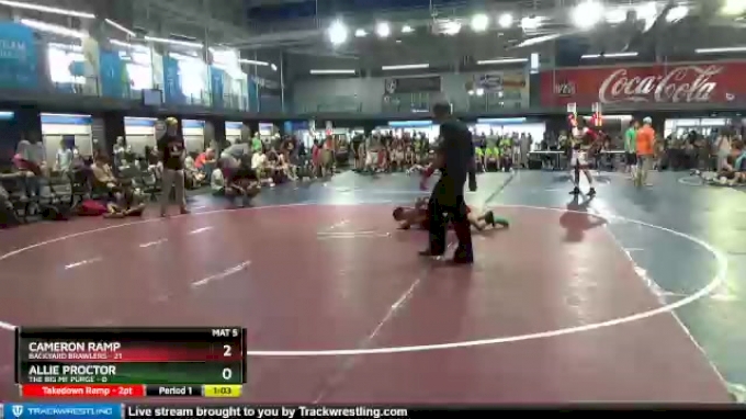 65 lbs Quarters & 1st Wb (16 Team) - Cameron Ramp, Backyard Brawlers vs ...