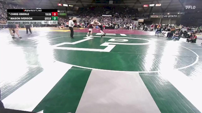 Boys 1B/2B 215 Quarterfinal - Chris Eberle, Toledo vs Mason Iverson ...