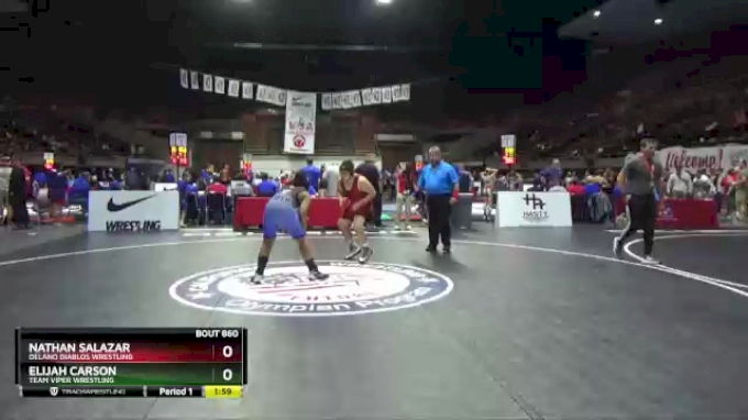 160 lbs Round 2 - Nathan Salazar, Delano Diablos Wrestling vs Elijah ...