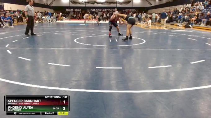 141 lbs Quarterfinal - Phoenix Alyea, Unattached vs Spencer Barnhart ...