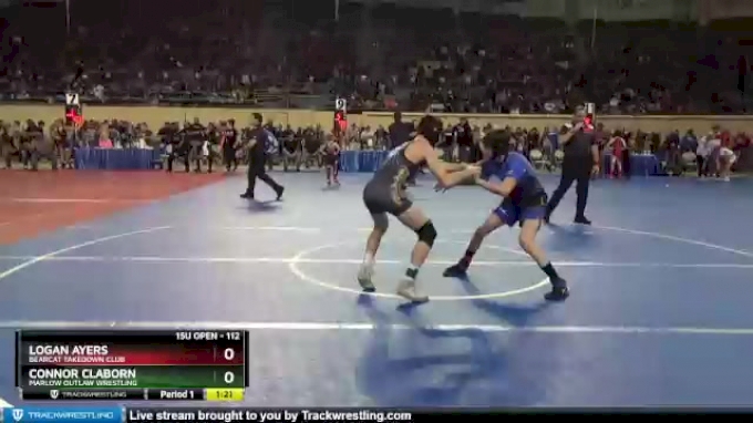 112 lbs Champ. Round 1 - Connor Claborn, Marlow Outlaw Wrestling vs ...