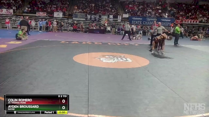 D 2 113 lbs Cons. Semi - Colin Romero, St. Thomas More vs Ayden ...