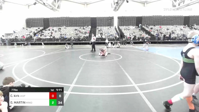 77 lbs Quarterfinal - Caleb Kirk, Level Up ES vs GRAYDON MARTIN, Minion ...