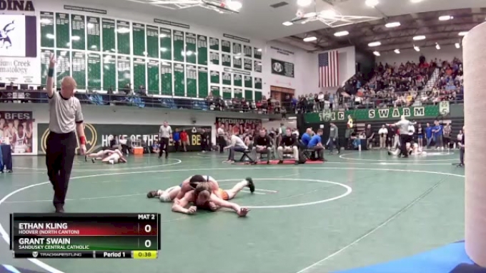 120 lbs Cons. Round 3 - Ethan Kling, Hoover (North Canton) vs Grant ...