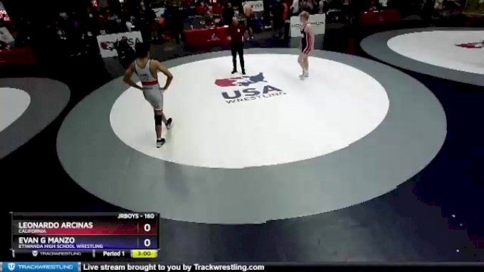 160 lbs Cons. Round 2 - Leonardo Arcinas, California vs Evan G Manzo ...