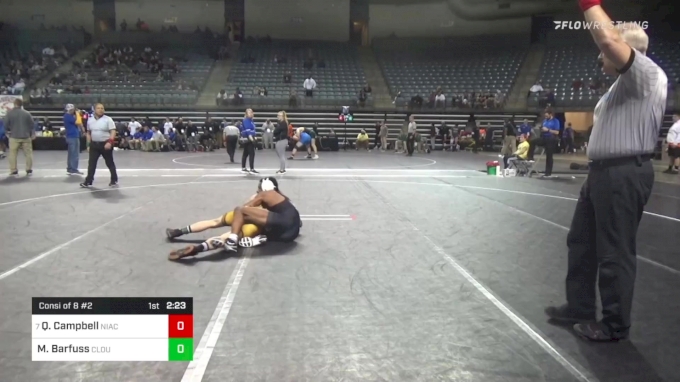 141 lbs Consi Of 8 #2 - Quentrevion Campbell, Niacc vs Michael Barfuss ...