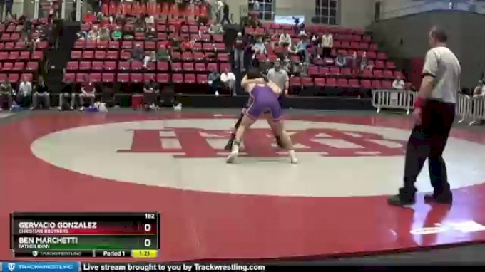182 lbs Semifinal - Ben Marchetti, Father Ryan vs Gervacio Gonzalez ...