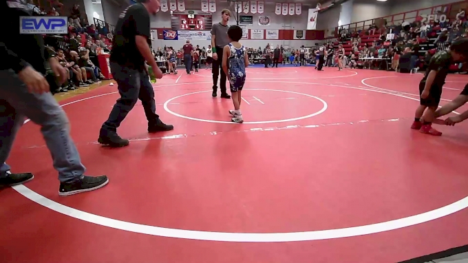 55 lbs Quarterfinal - Gunner Fixin, Hulbert vs Jonah Aguayo, Grove ...