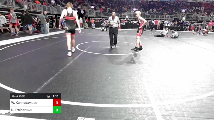 130 lbs Quarterfinal - Wesley Kannaday, Lion Elite vs Dominic Trainor ...