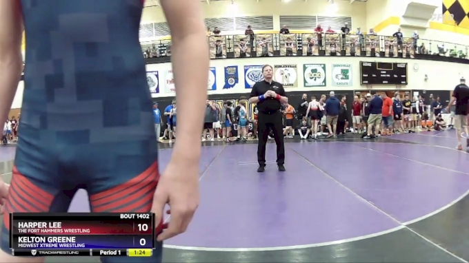 110 lbs Champ. Round 1 - Harper Lee, The Fort Hammers Wrestling vs Kelton Greene, Midwest Xtreme ...