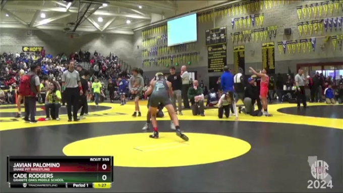 122 lbs Champ. Round 2 - Javian Palomino, Snake Pit Wrestling vs Cade ...