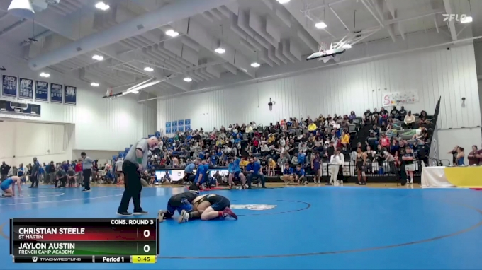 138 lbs Cons. Round 3 - Jaylon Austin, French Camp Academy vs Christian ...