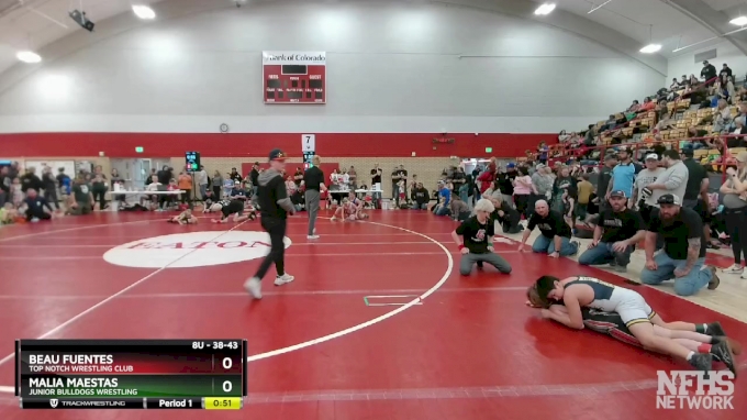 38-43 lbs Round 3 - Malia Maestas, Junior Bulldogs Wrestling vs Beau ...