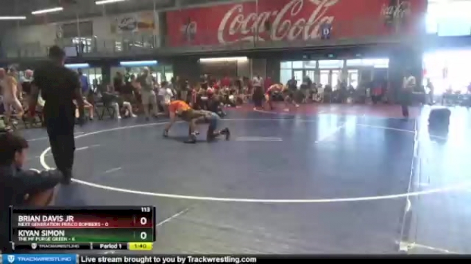 113 lbs 2nd Wrestleback (16 Team) - Kiyan Simon, The MF Purge Green vs ...