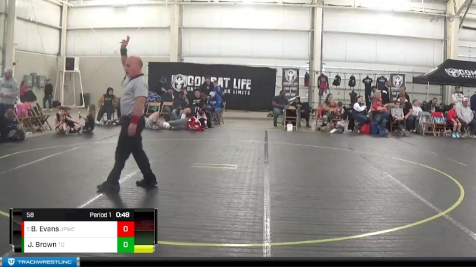 58 lbs 1st Place Match - Bayden Evans, Junior Panther Wrestling Club vs ...