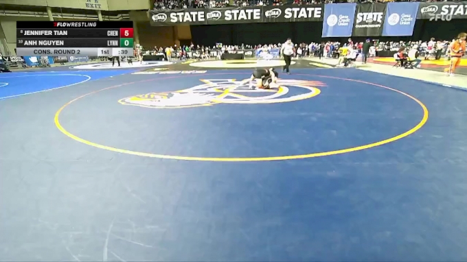 Girls 3A 110 lbs Cons. Round 2 - Anh Nguyen, Lynnwood (Girls) vs ...