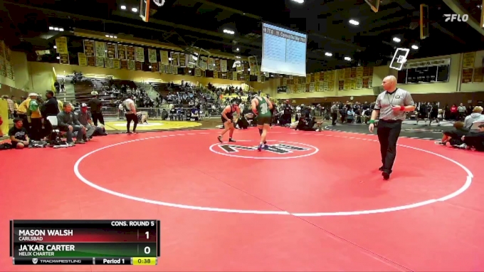 190 lbs Cons. Round 5 - Mason Walsh, Carlsbad vs Ja`Kar Carter, Helix ...