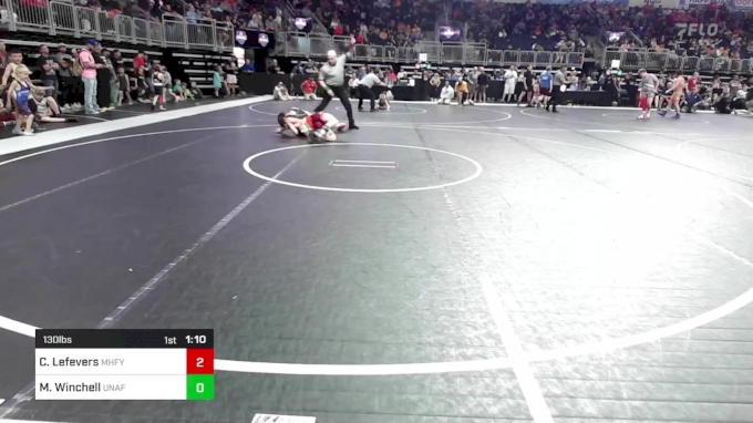 130 lbs Round Of 16 - Corbin Lefevers, Mountain Home Flyers vs Michael ...