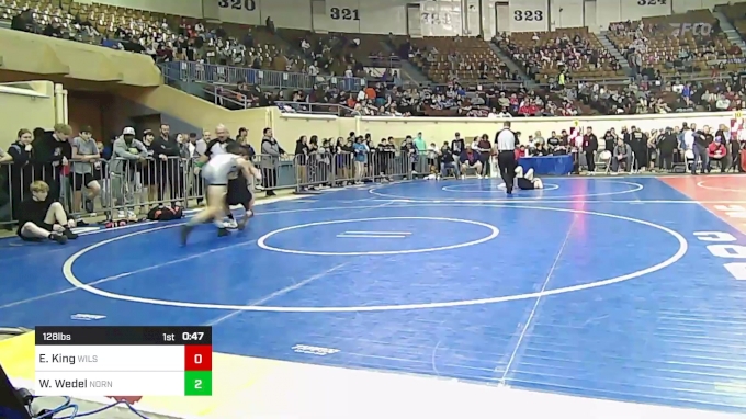 128 lbs Consi Of 16 #2 - Esiah King, Wilson-Henryetta vs Walker Wedel ...