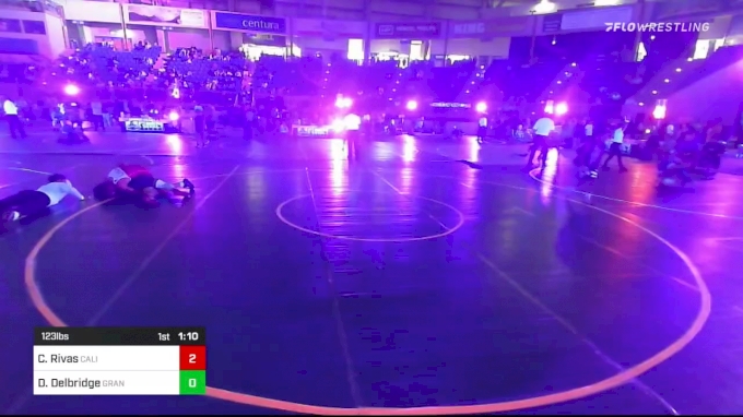 123 lbs Round Of 16 - Caleb Rivas, Cali Warriors WC vs Donavon ...