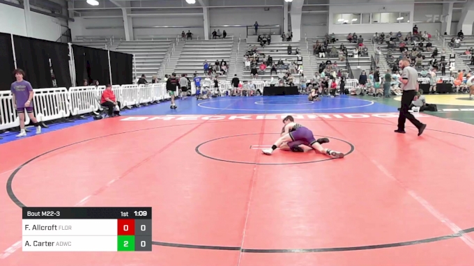 106 lbs Rr Rnd 3 - Finn Allcroft, Florida PAL Tropics vs Aidan Carter ...