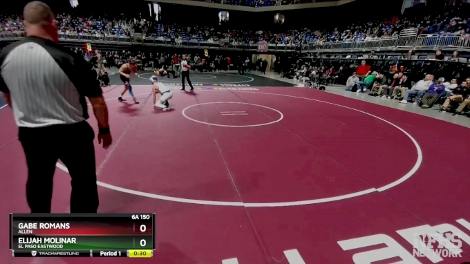 6A 150 lbs Cons. Round 3 - Elijah Molinar, El Paso Eastwood vs Gabe ...
