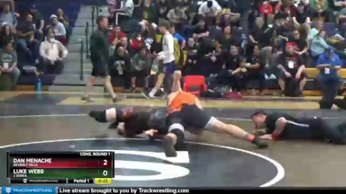 220 lbs Cons. Round 1 - Dan Menache, Beverly Hills vs Luke Webb, J Serra