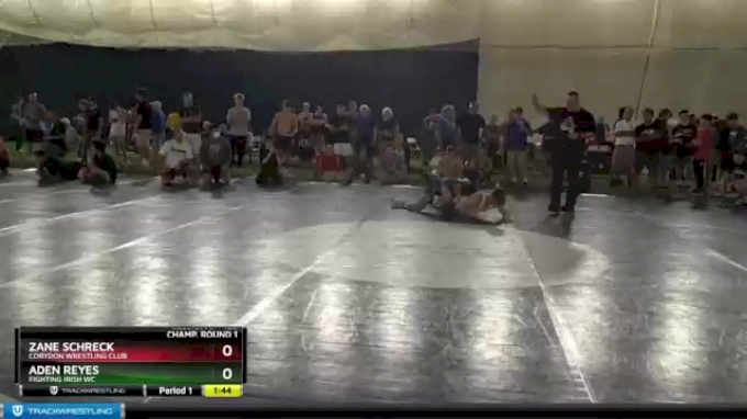 123 lbs Champ. Round 1 - Aden Reyes, Fighting Irish WC vs Zane Schreck ...