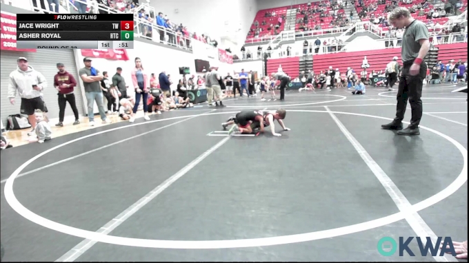 52 lbs Round Of 32 - Jace Wright, Tuttle Wrestling vs Asher Royal ...