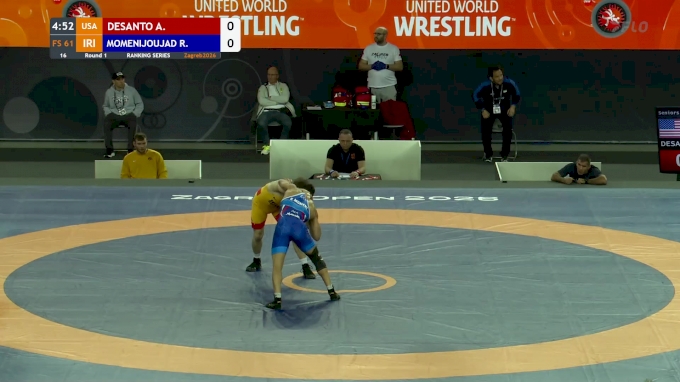 61 kg Round 1 - Austin DeSanto, USA vs Reza Momeni, IRI