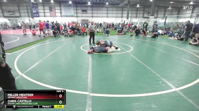 132 lbs Champ. Round 1 - Chris Castillo, Ocean Lakes Wrestling Club vs Miller Menteer, Defiant ...