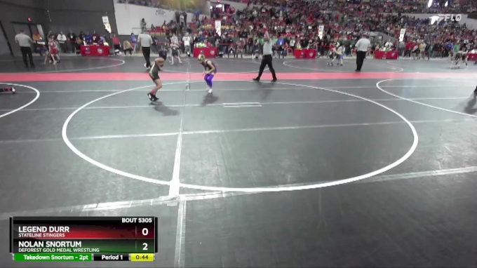 72 lbs Cons. Round 2 - Legend Durr, Stateline Stingers vs Nolan Snortum ...