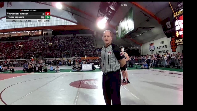 4A 215 lbs Champ. Round 1 - Garrett Patten, Snake River vs Sam Mahler ...