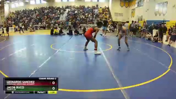 113 lbs Champ. Round 2 - Leonardo Sanchez, Coastline Wrestling Academy ...