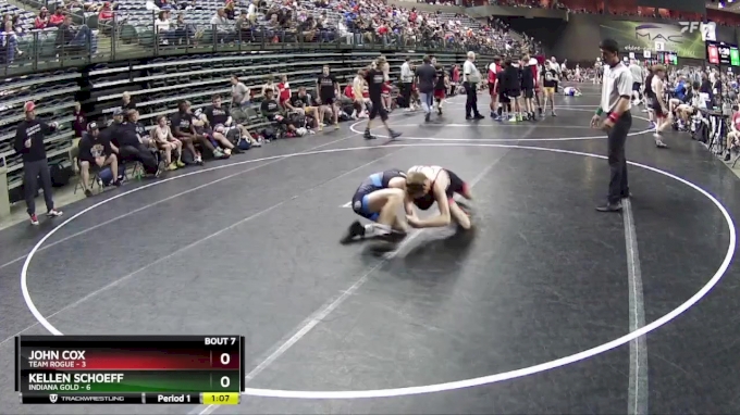 90 lbs Round 3 (6 Team) - Kellen Schoeff, Indiana Gold vs John Cox ...