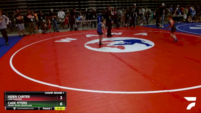 49 lbs Quarterfinal - Kade Walker, Diamondville Wrestling Club vs Kyson ...