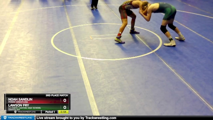 160 lbs 3rd Place Match - Noah Sandlin, Poway Wrestling vs Lawson Fry ...
