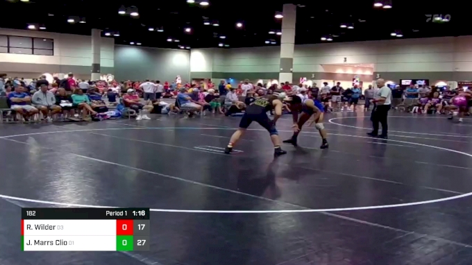 182 lbs Round 4 (6 Team) - Jacob Marrs Clio, Michigan Blue vs Ryder ...