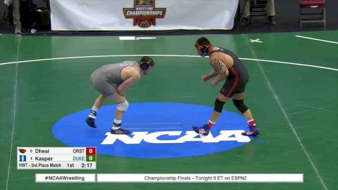 285 3rd, Jacob Kasper, Duke vs Amar Dhesi, Oregon State