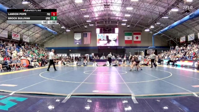 215 lbs Finals (2 Team) - Landon Pope, Pisgah High School vs Brock ...